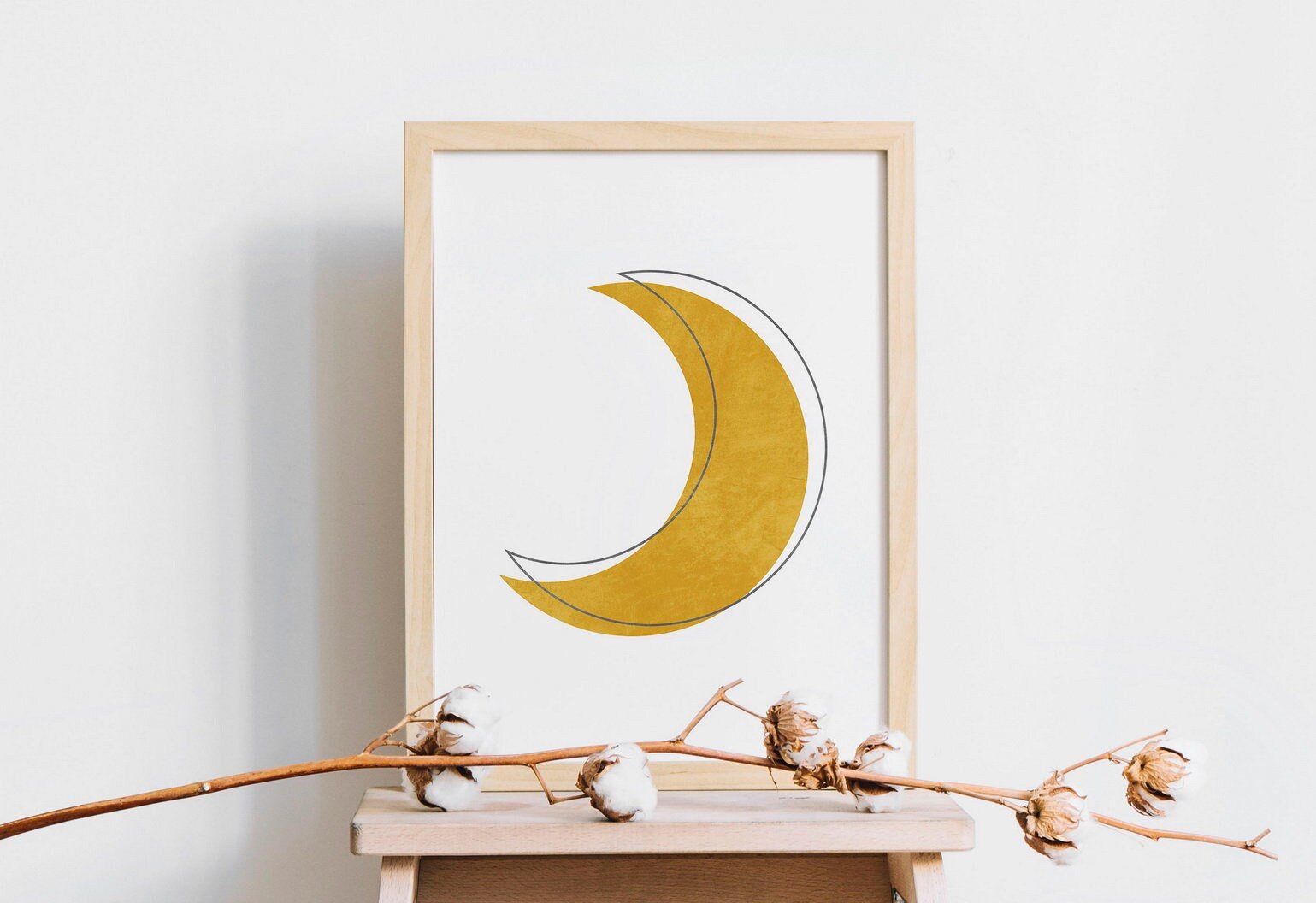 Boho wall art set of 3 prints Modern mustard yellow decor | Etsy