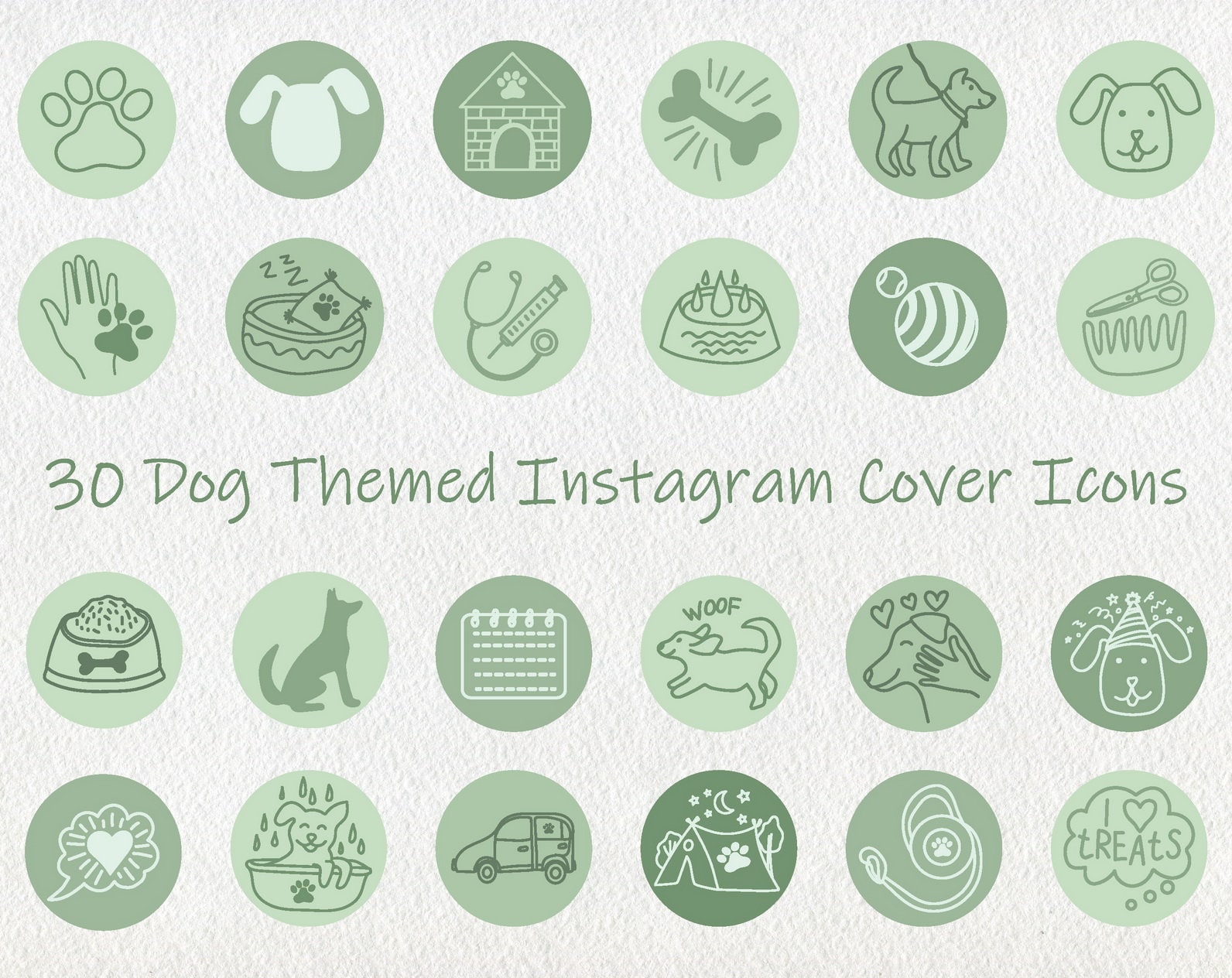 Dog Instagram Highlight Icons Sage Green Instagram Icons - Etsy