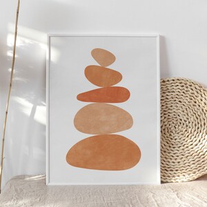 Minimalist Wall Art, Balancing Stones Art, Modern Boho Wall Art ...