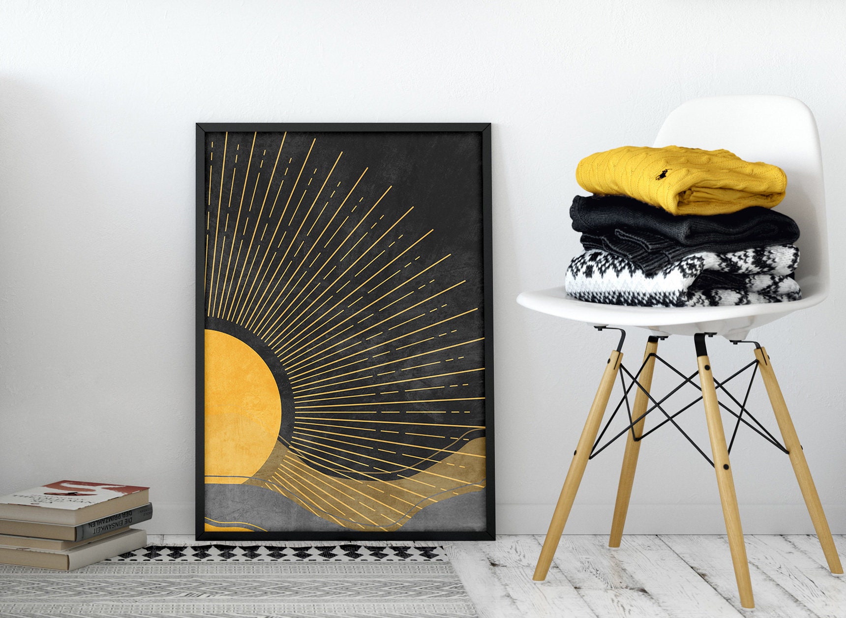 Boho Sun Wall Art Set of 2 Prints Modern Boho Wall Decor - Etsy