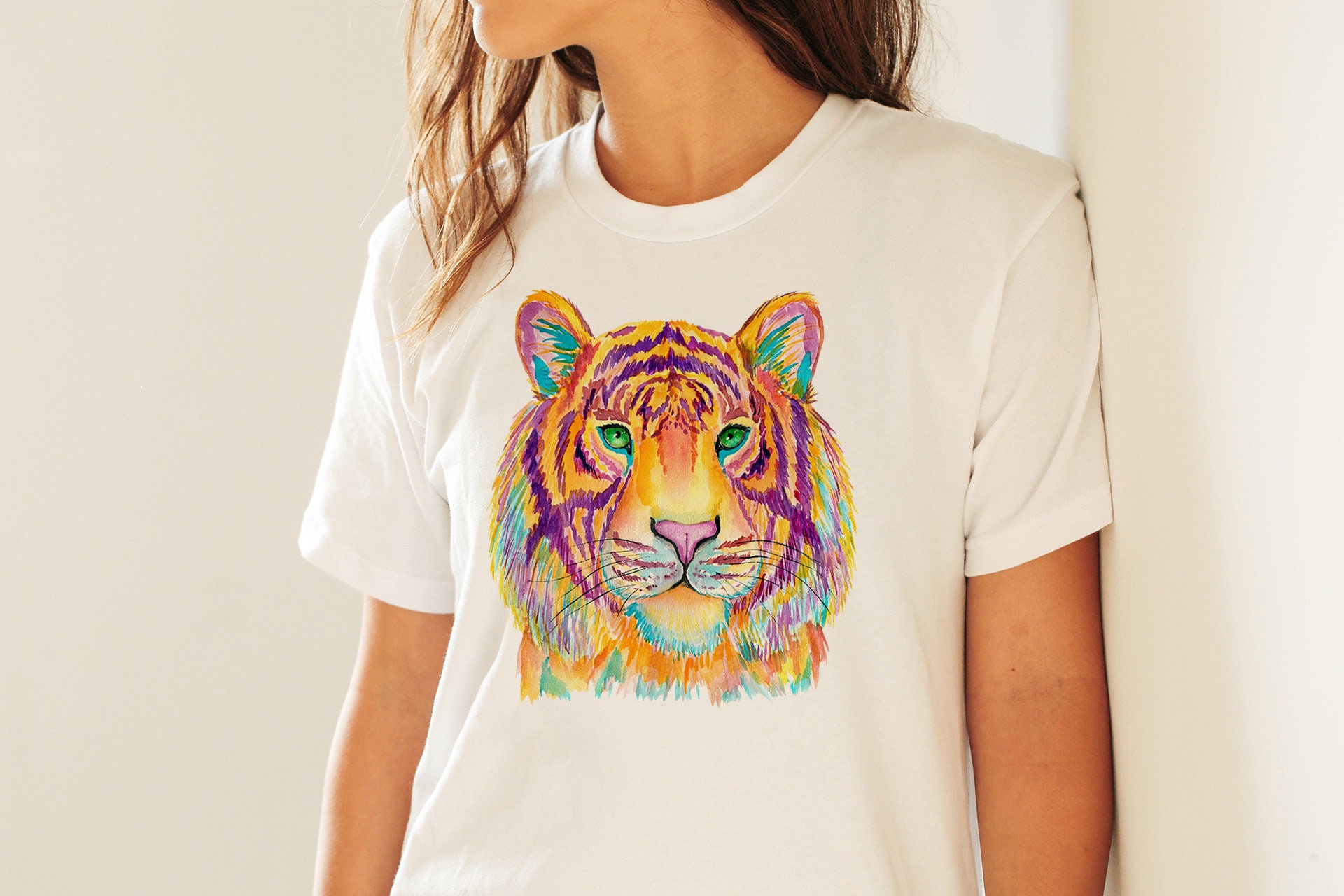 Tiger Sublimation Design PNG, Watercolor Tiger Download Digital Print ...