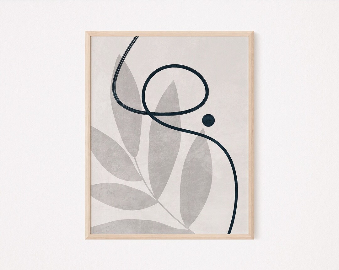 Japandi Wall Art, Minimalist Line Wall Art, Black and Beige Wall Art ...