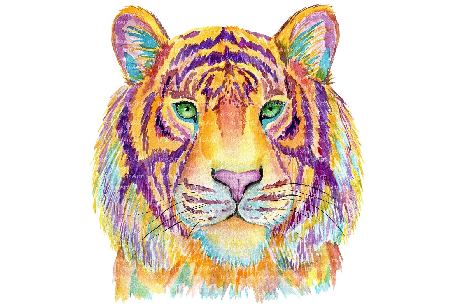 Tiger Sublimation Design PNG, Watercolor Tiger Download Digital Print ...