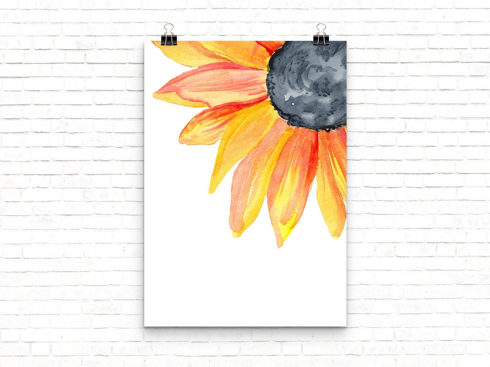 Watercolor Sunflower Print, Set of 3 Posters, Sunflowers 3 Piece Wall ...