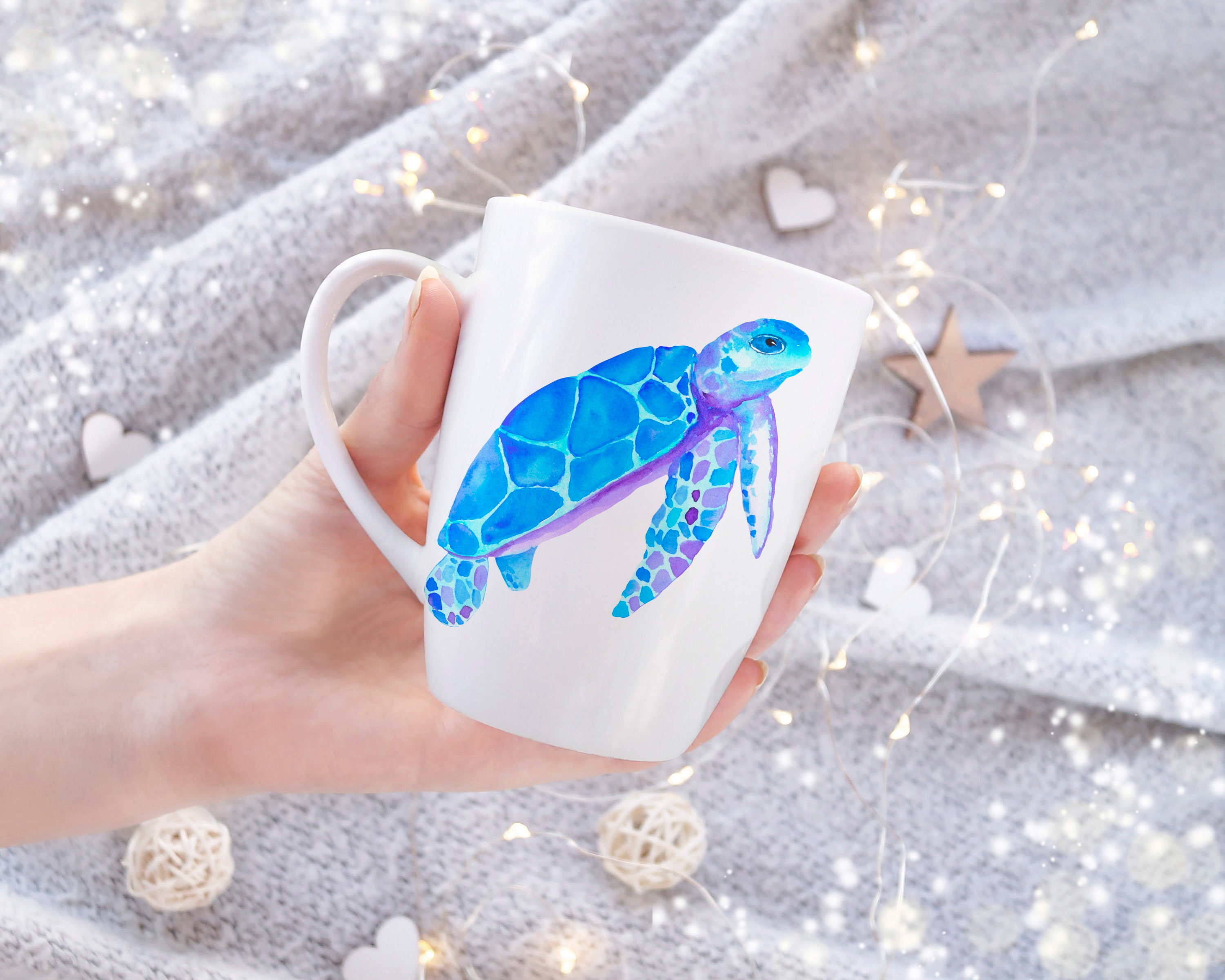 Sea Turtle Sublimation Design Watercolor Animals Art - Etsy