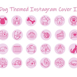 Dog Instagram Highlight Icons, Hot Pink Instagram Icons, Highlight ...