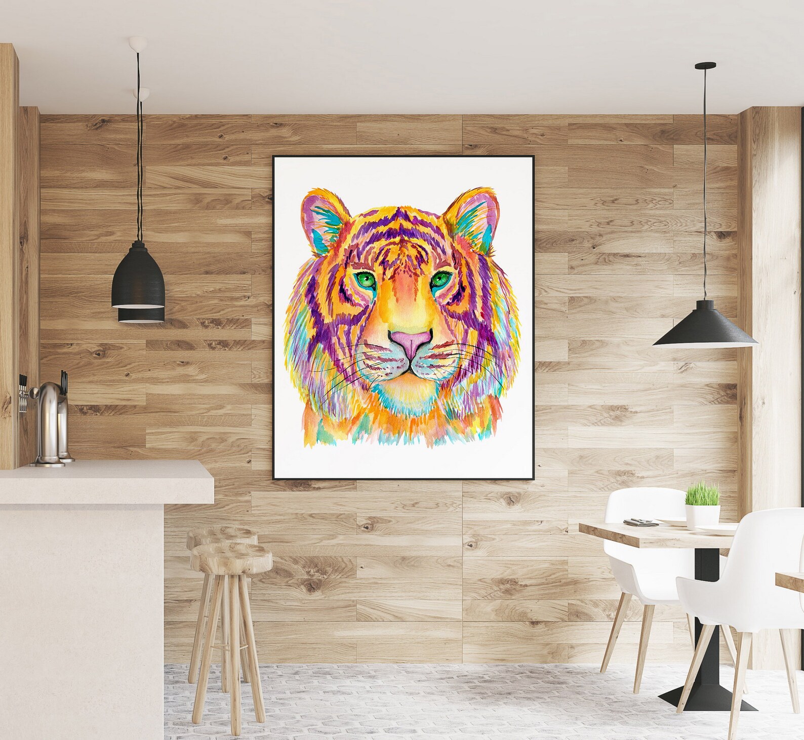 Tiger Sublimation Design PNG, Watercolor Tiger Download Digital Print ...