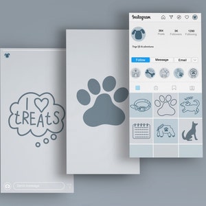 Dog Instagram Highlight Icons, Blue Instagram Story Icons, Highlight ...