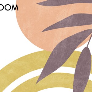 Mid Century Modern Wall Art Set of 2 Prints, Abstract Arch and Floral ...