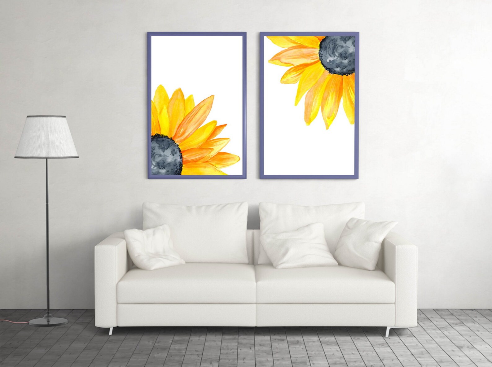Watercolor Sunflower Print Set of 3 Posters Yellow Flowers 3 - Etsy