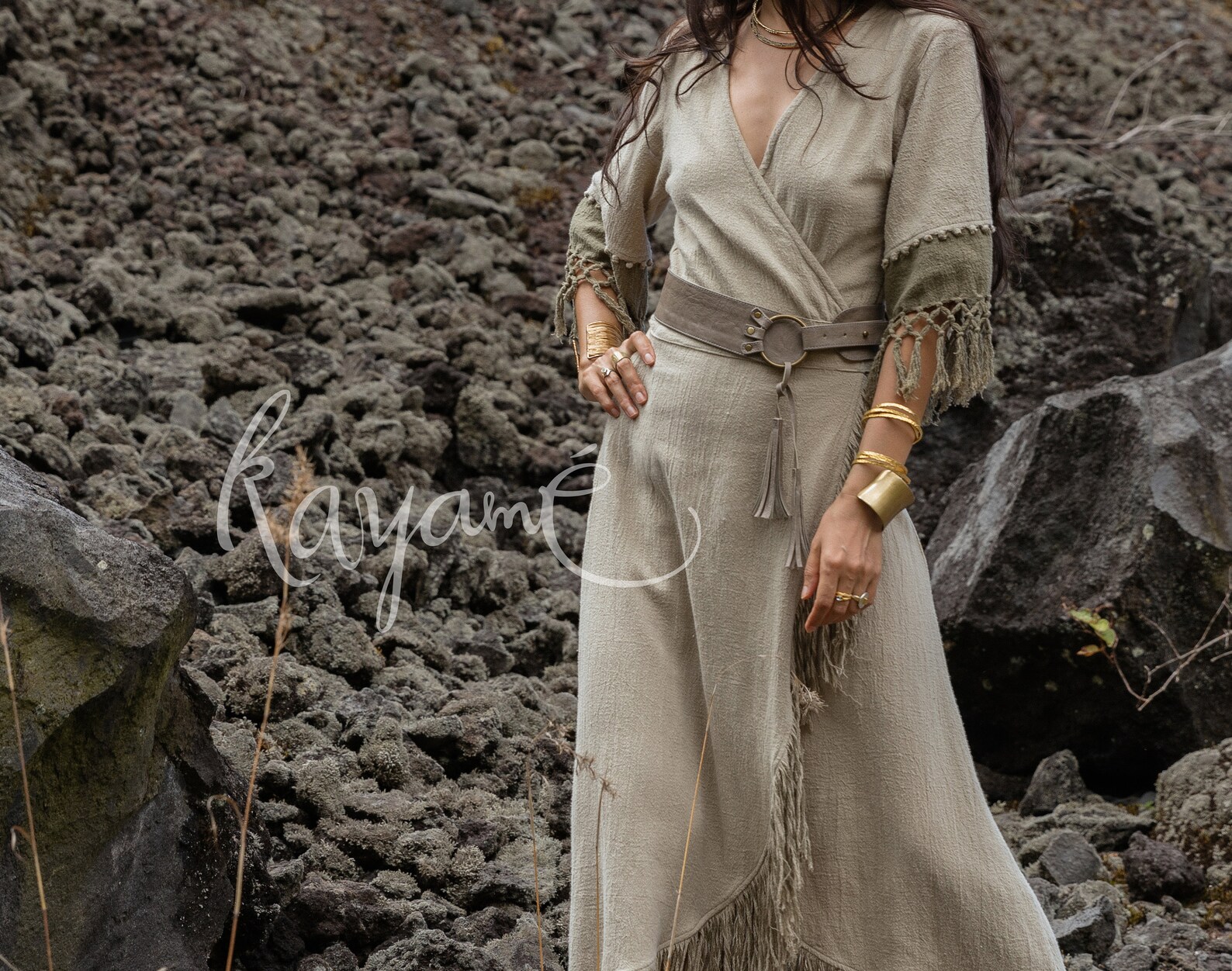 BOHO BELT ꧁kayame꧂ 2 Colors: Brown & Grey • Women Vegan Leather Belt ...