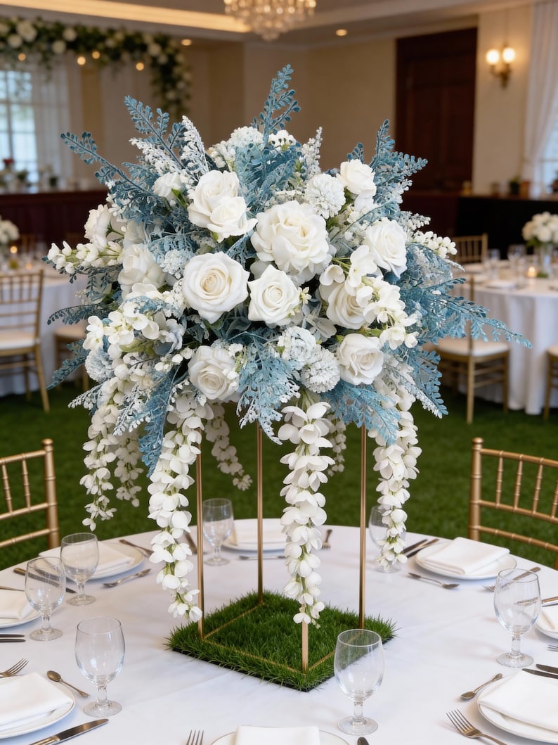 Baby's Breath White Rose Flower Ball,romantic Wedding Flower Ball ...