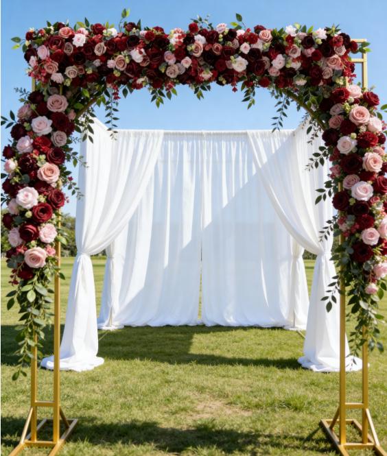 Red Rose Wedding Flower Arch Arrangement,home Door Decor - Etsy