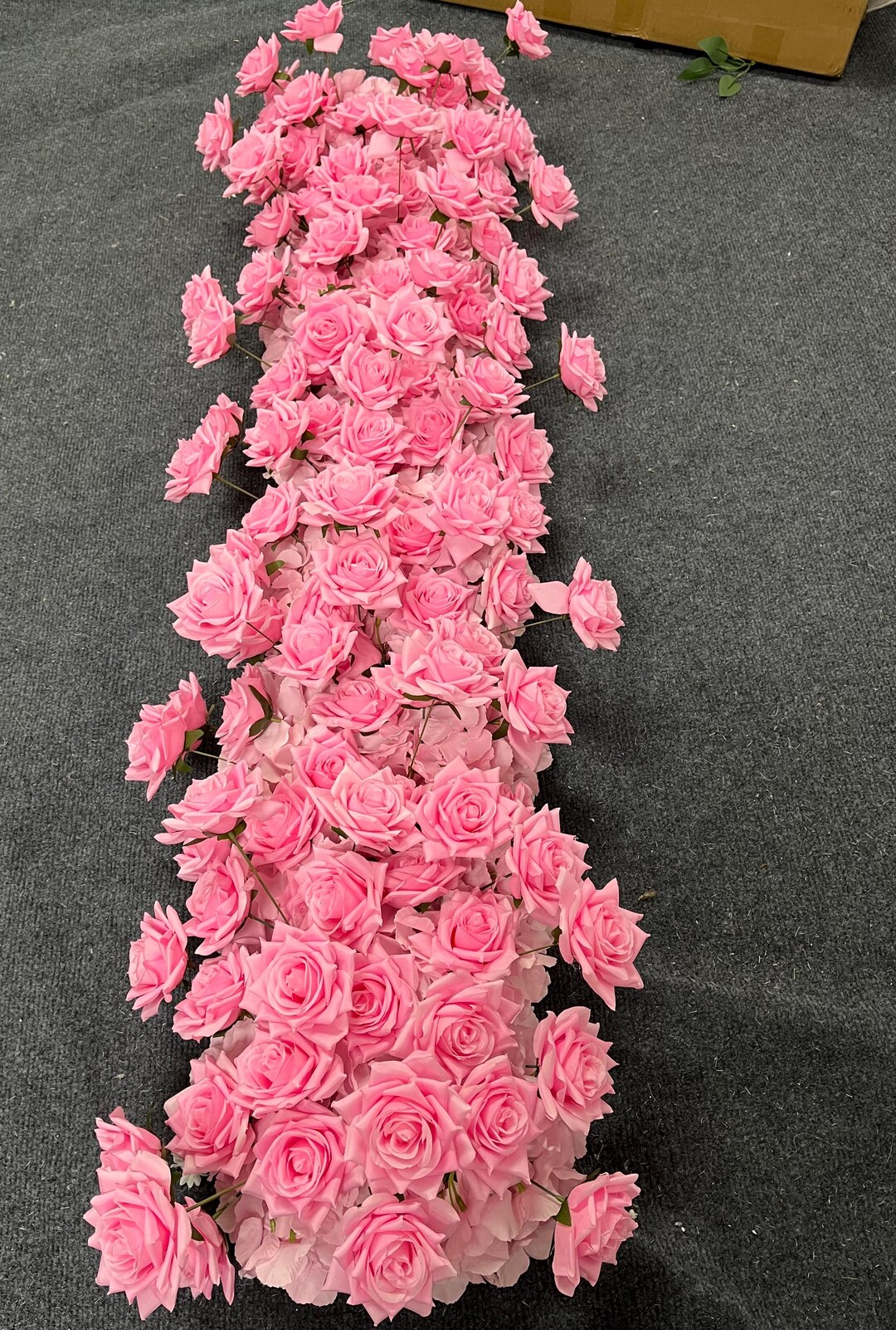 Baby Pink Rose Floral Garland,table Flower Runner,table Flower Row ...