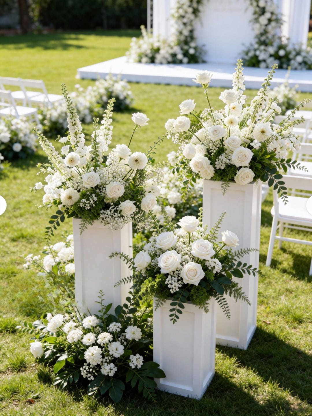 White Wedding Flowers Ground,aisle Altar Decor - Etsy