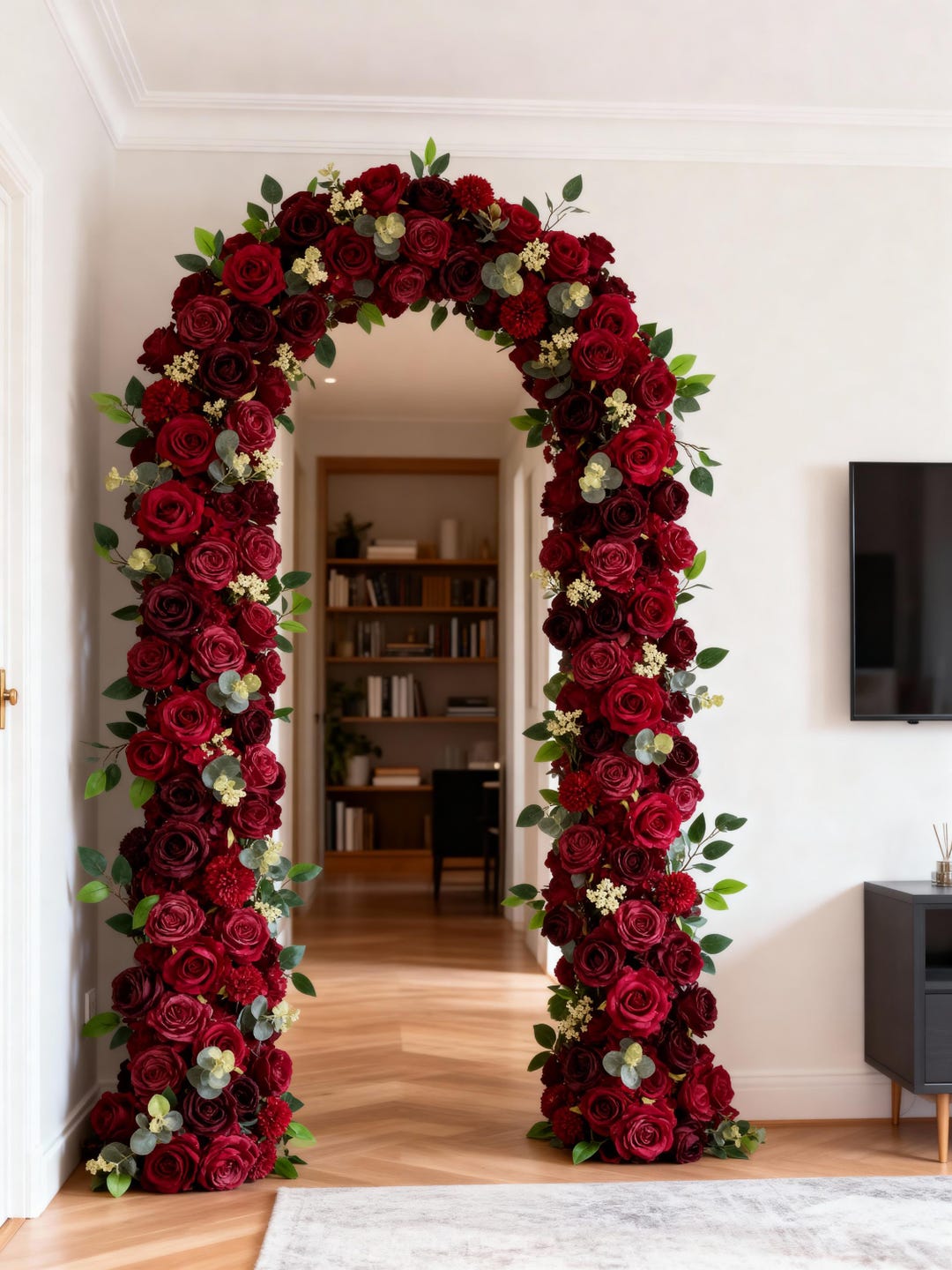 Red Rose Flower Arch,wedding Aisle Runners - Etsy