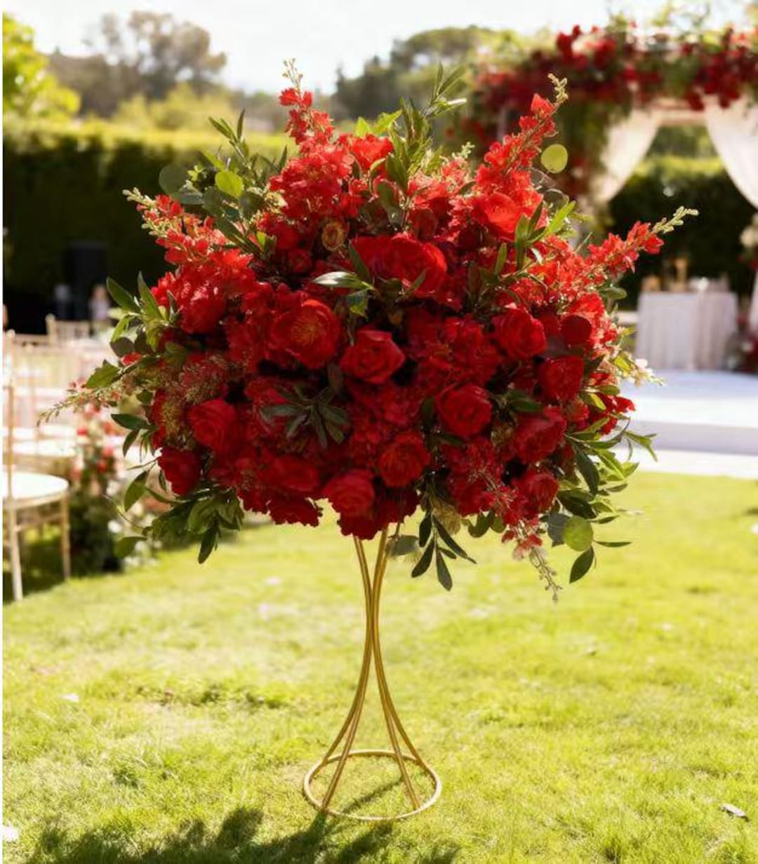 Red Flower Ball,wedding Centerpiece,wedding Aisle Flowers - Etsy