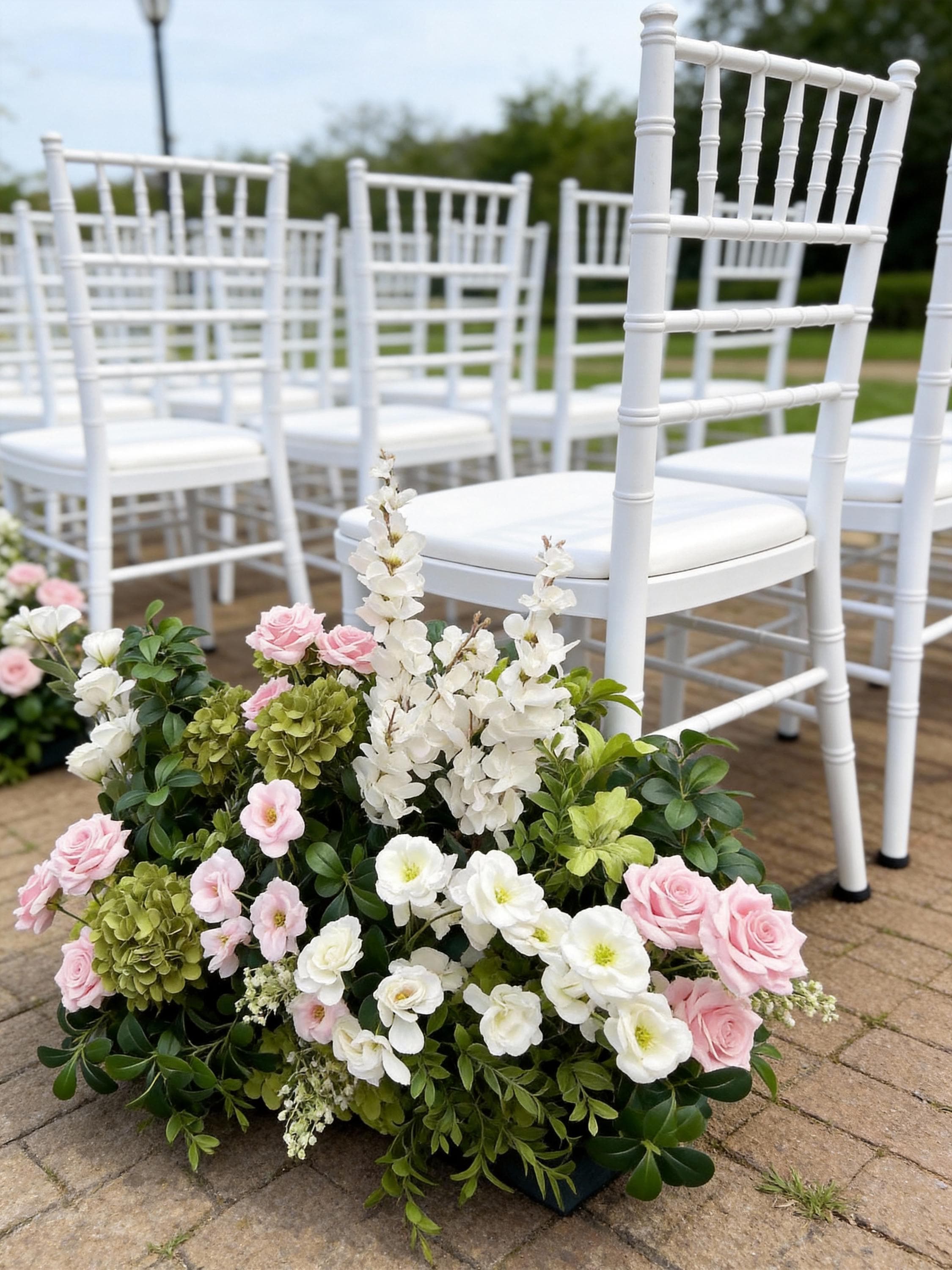 Hydrangea White Wedding Aisle Flower Arrangement,altar Decor - Etsy