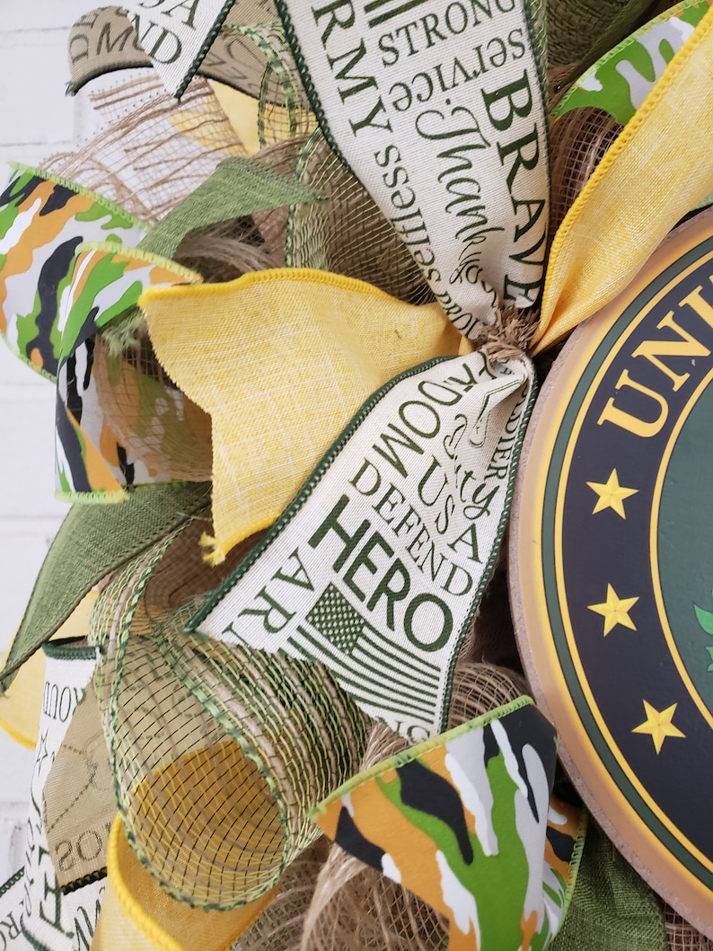 Army wreath Army Decoration United States Army door hanger | Etsy