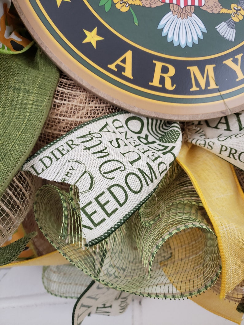 Army wreath Army Decoration United States Army door hanger | Etsy