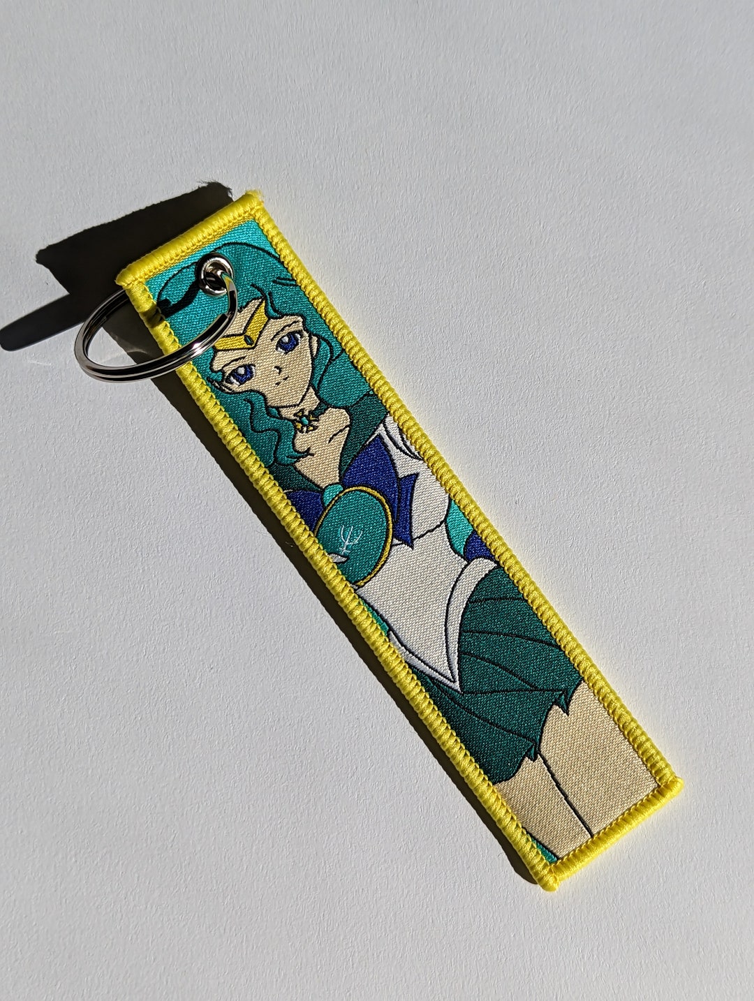 Sailor Neptune Inspired Embroidered Anime Key Tag / Jet Tag ...