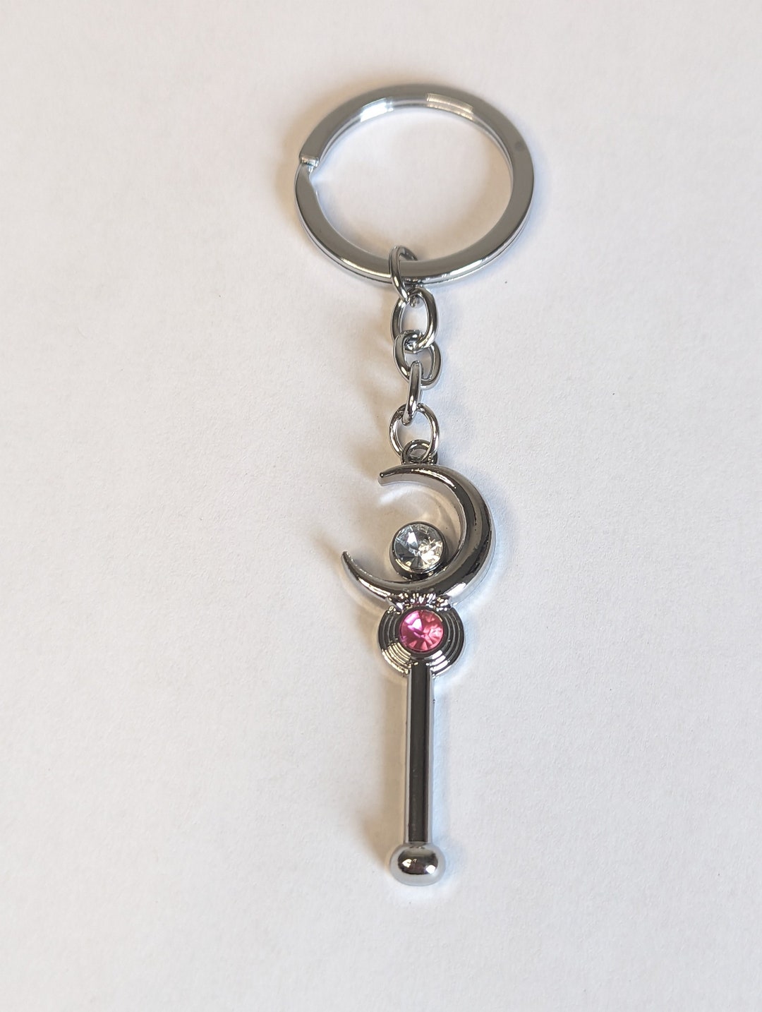Crescent Moon Wand Inspired Cute/kawaii Key Chain - Etsy