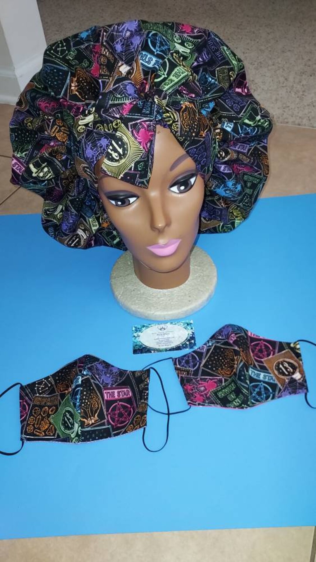 Tarot Card Bonnet + Mask Set - Etsy