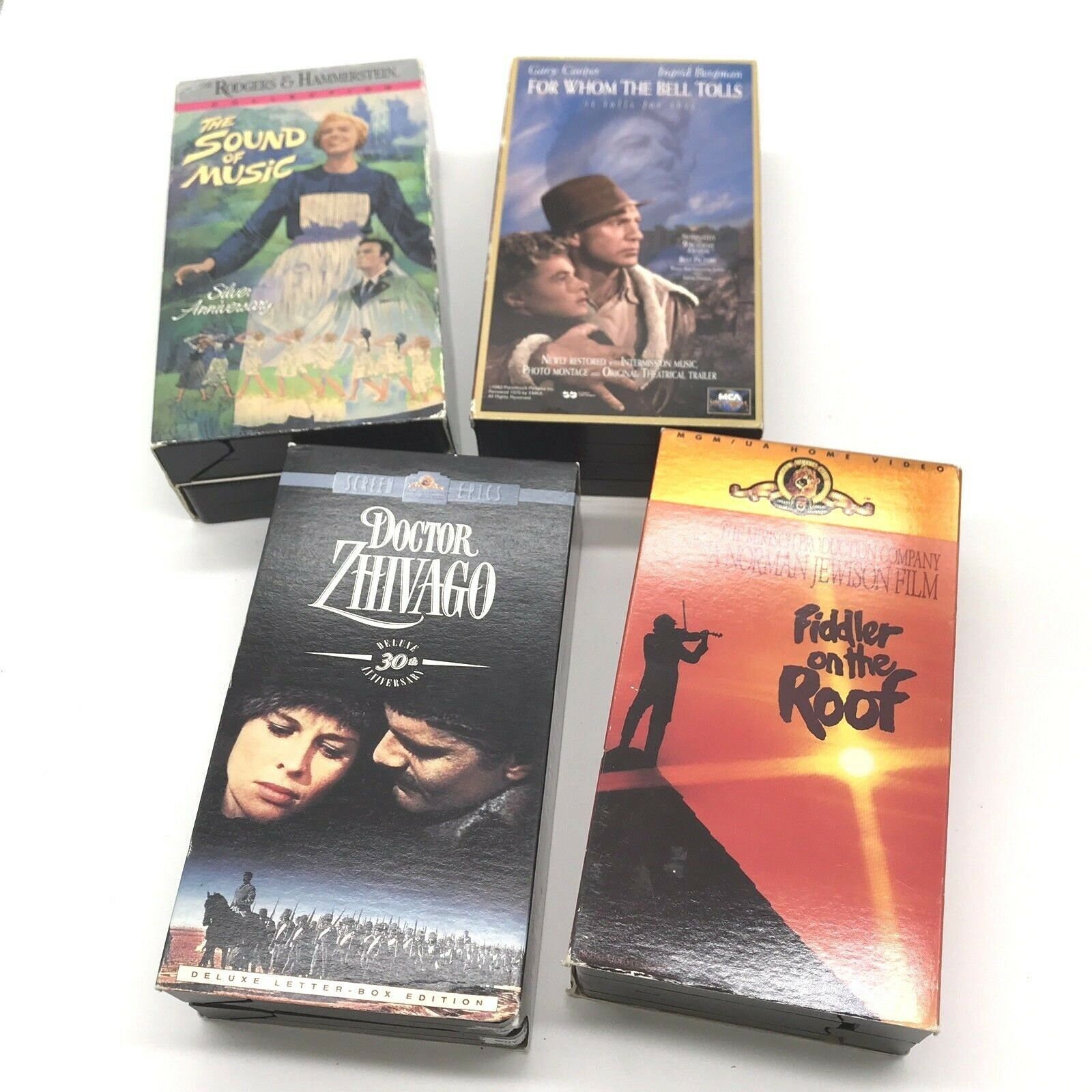 4 VHS Tape Box Set Movies Sound of Music Doctor Zhivago - Etsy