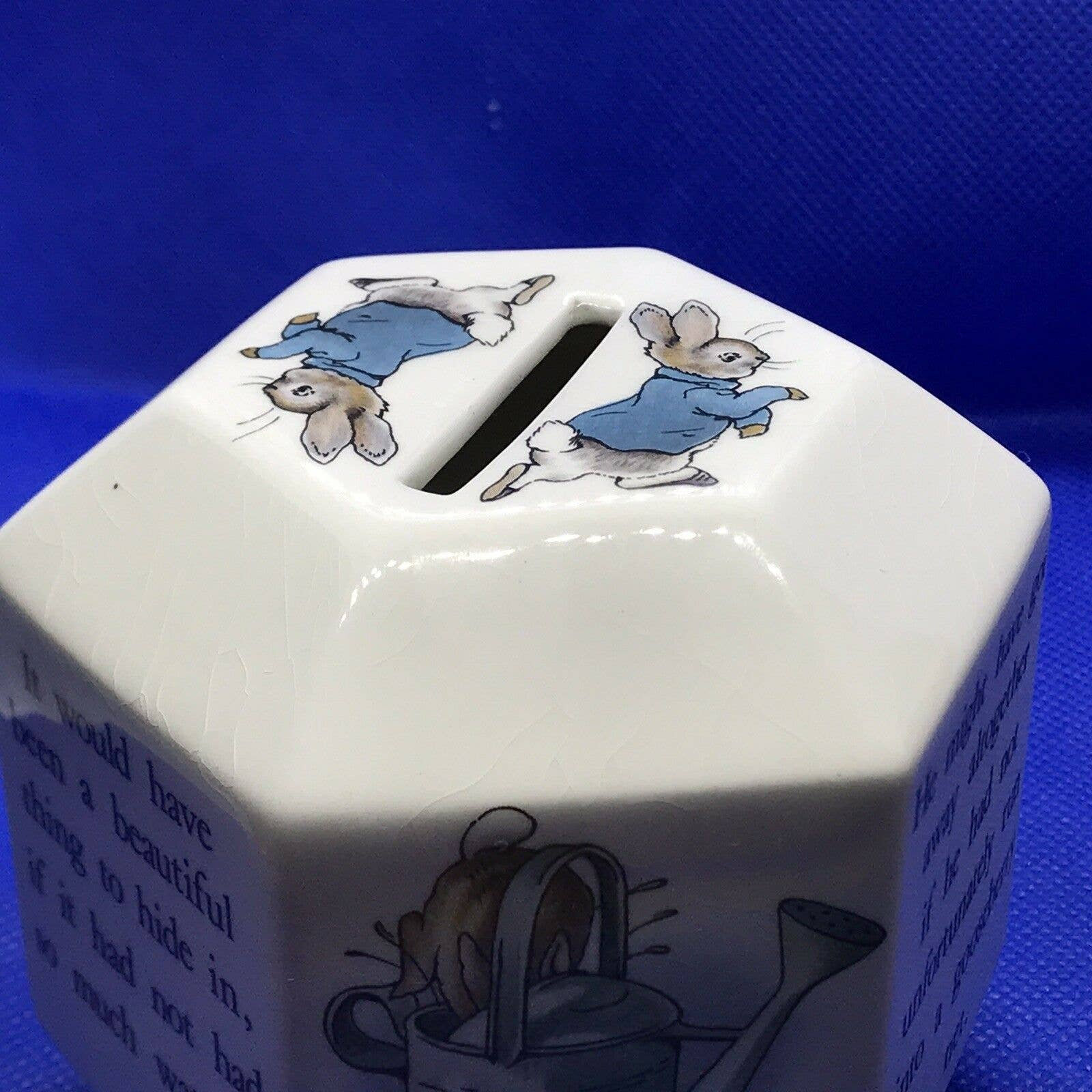 Vintage Wedgwood of Etruria Beatrix Potter Peter Rabbit Bank Hexagon ...