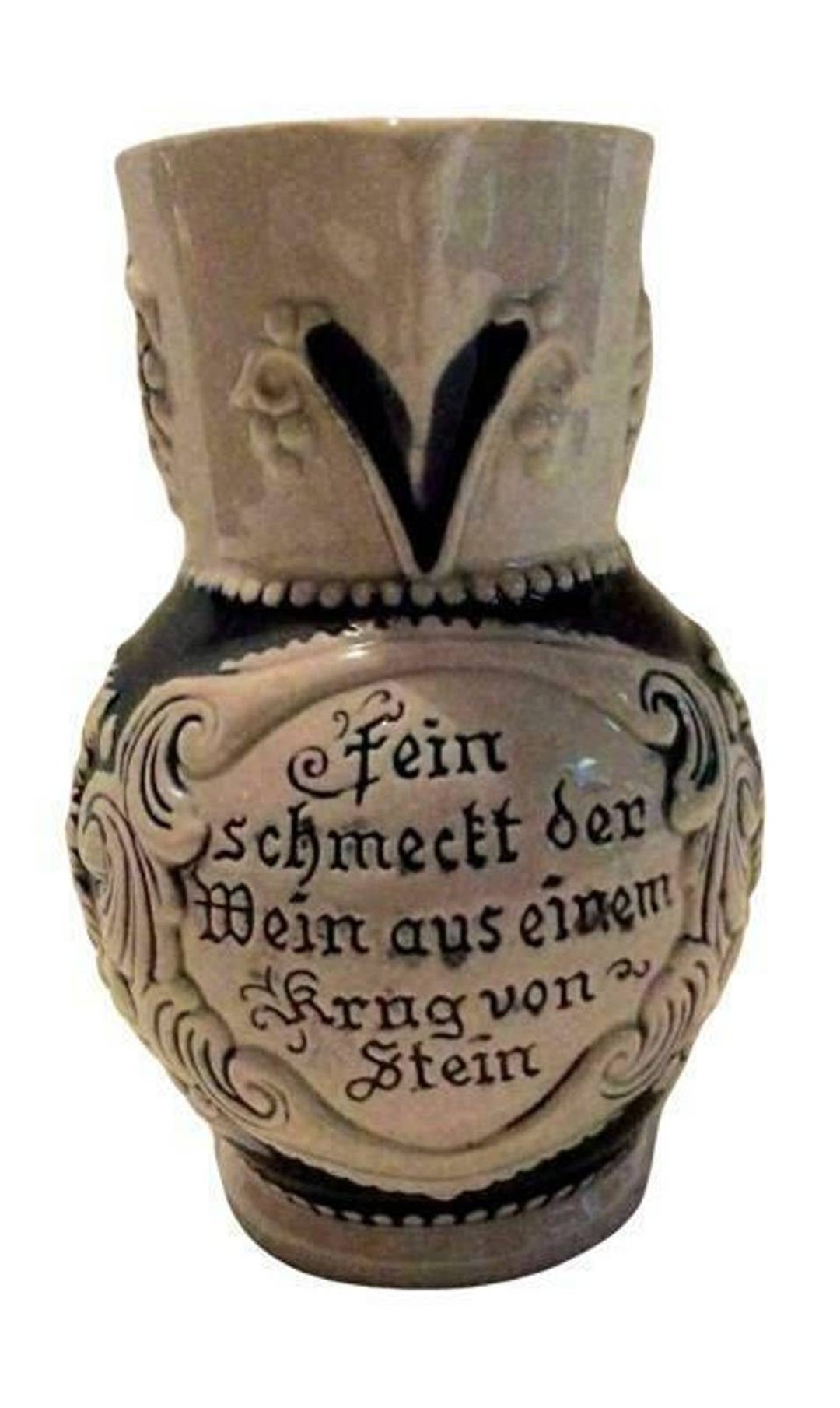 Vintage German Pottery Pitcher Grapes Leaves 5" Tall - Etsy