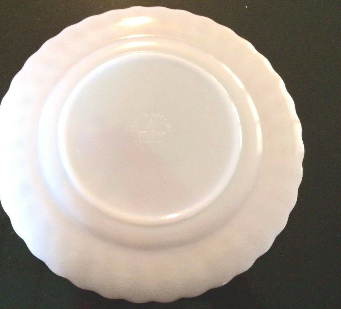 Vintage White Fire King Plate Painted Cottage Scene 10 - Etsy New Zealand
