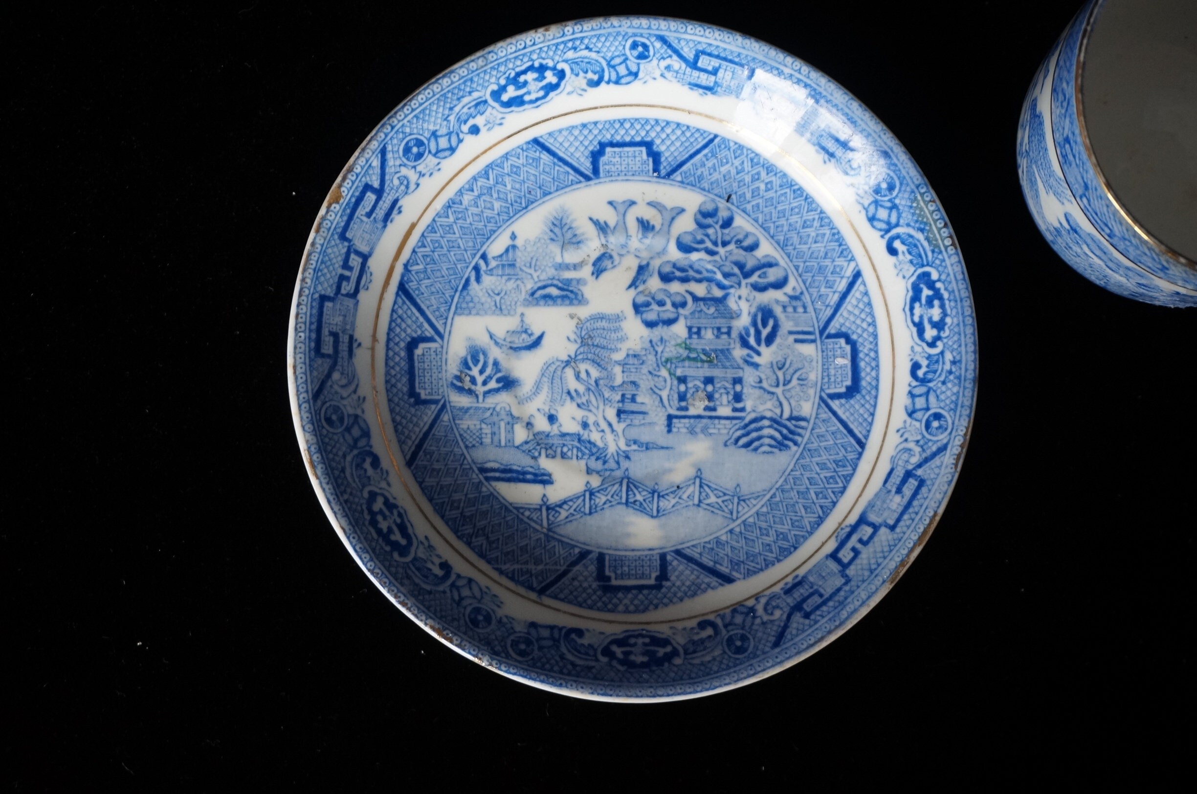 Antique Copeland Spode Gilded Blue Willow Mandarin | Etsy