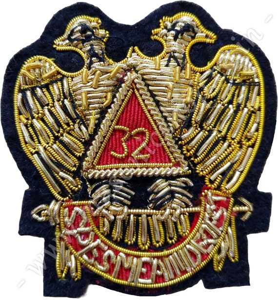 Masonic Scottish Rite AASR 32 Degree Emblem Patch HAND - Etsy