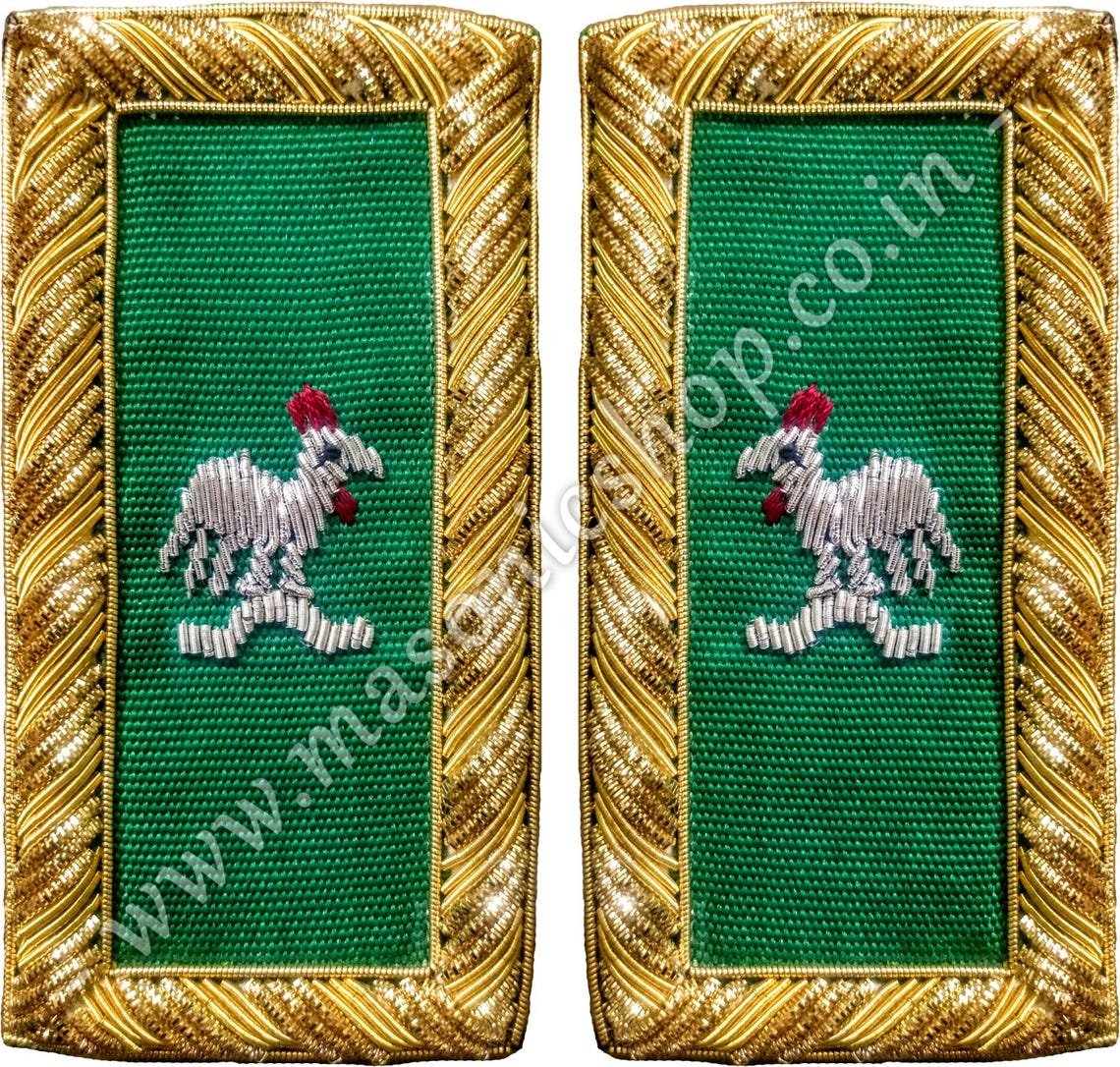 Masonic Knight Templar Shoulder Boards Pair Hand Embroidered - CAPTAIN ...