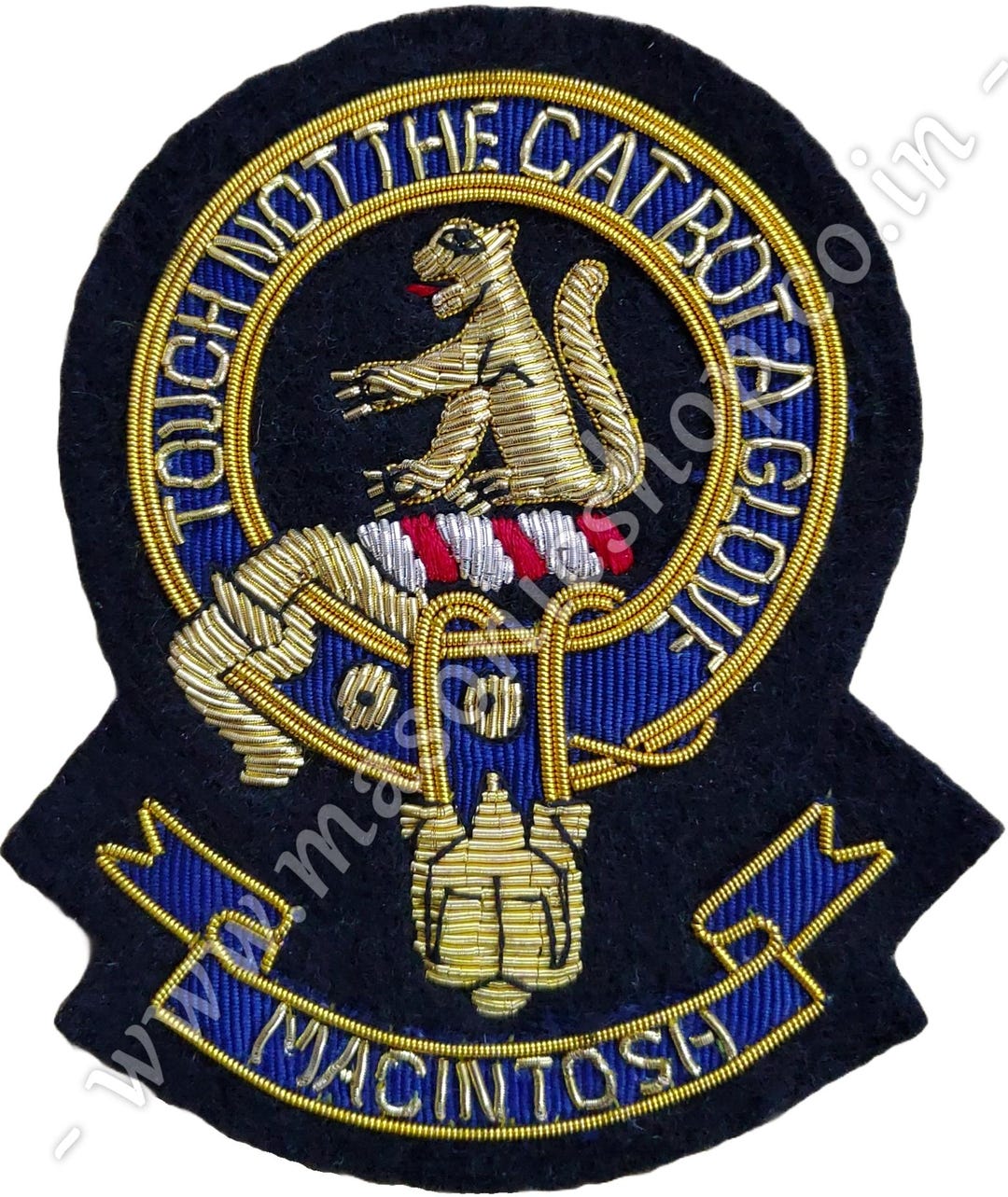 Scottish Clan Crest Badge Patch HAND EMBROIDERED - MACINTOSH - Etsy