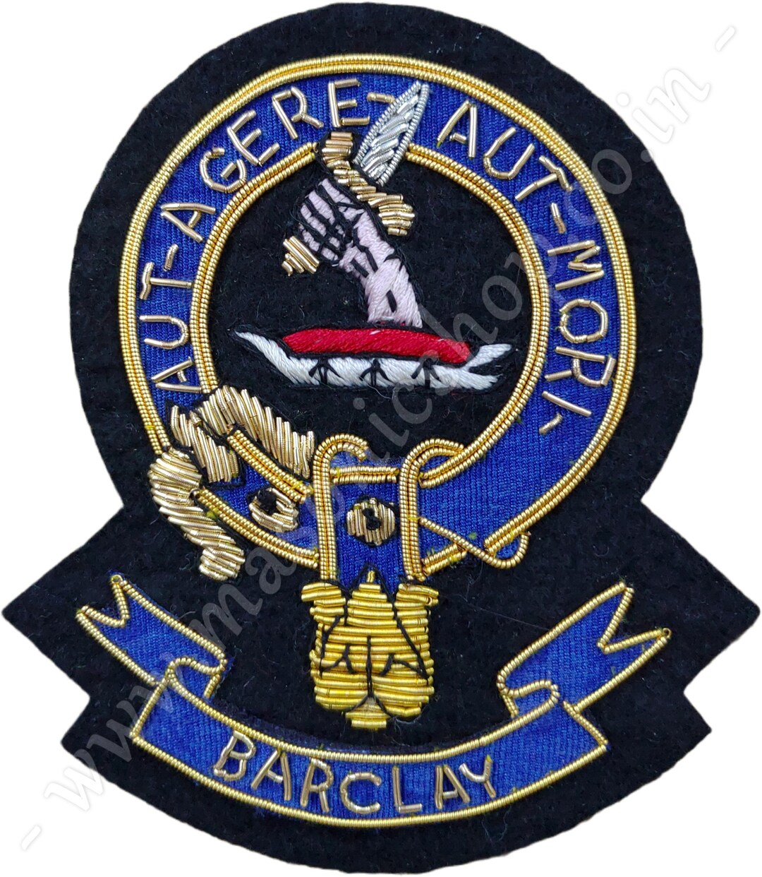 Scottish Clan Crest Badge Patch HAND EMBROIDERED - BARCLAY - Etsy