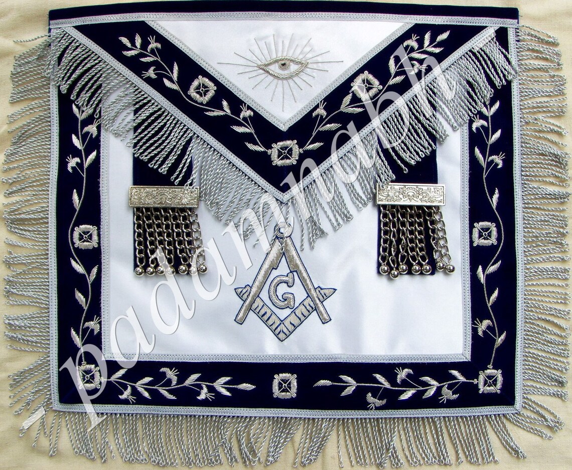 Masonic MASTER MASON APRON With Bullion Vine Work Hand Embroidered - Etsy