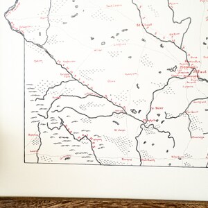 Minnesota Map Hand Drawn Fantasy Map for Home Decor - Etsy