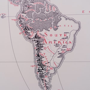 Hand Drawn World Map in a Fantasy - Etsy