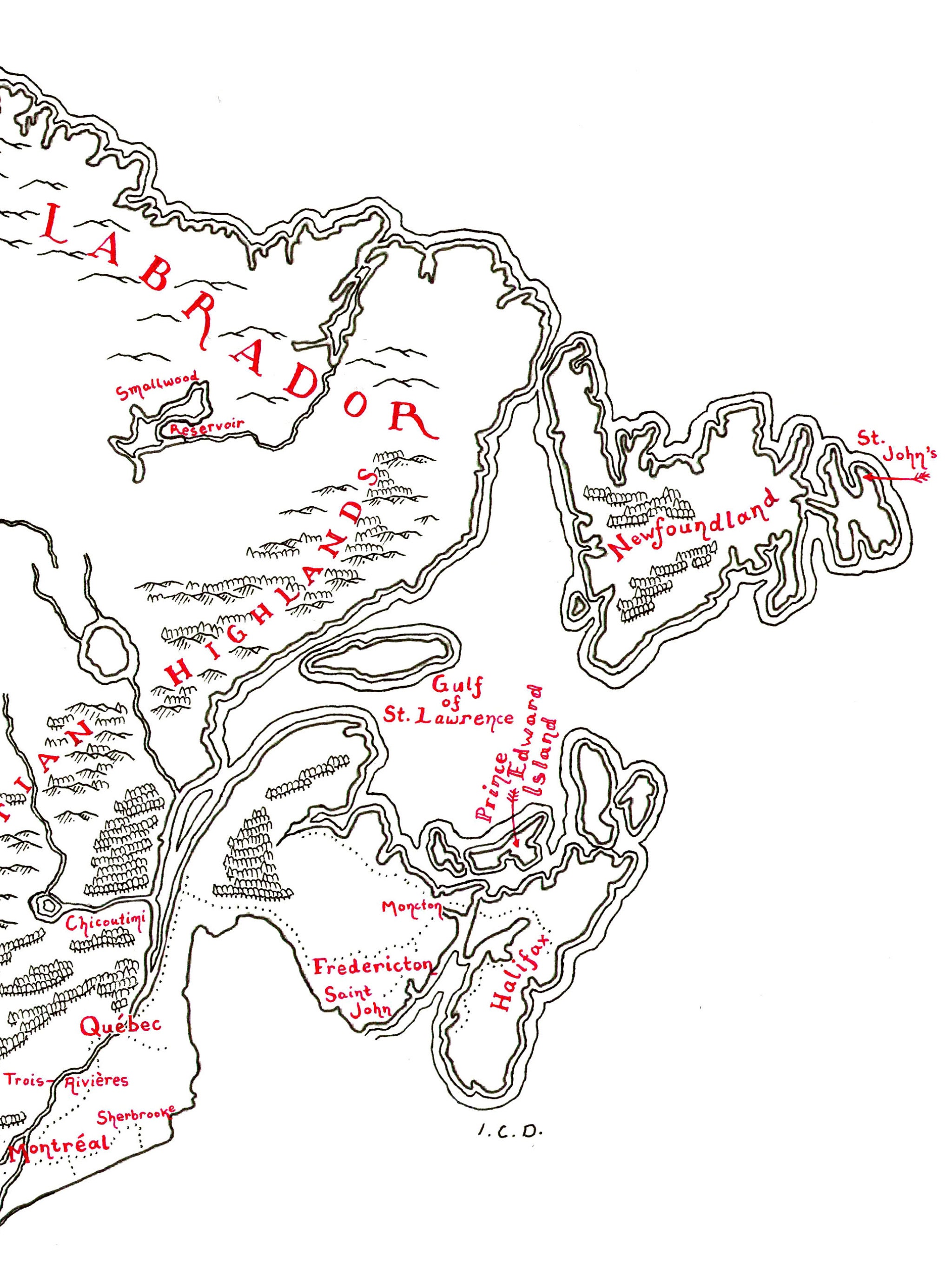 Canada Map Hand Drawn Fantasy Map for Home Decor - Etsy