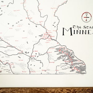 Minnesota Map Hand Drawn Fantasy Map for Home Decor - Etsy