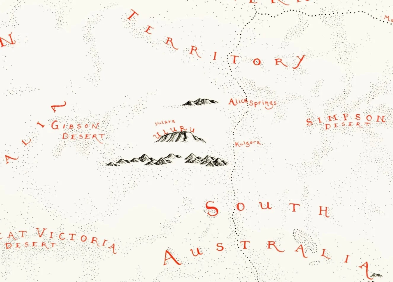 Australia Map Hand Drawn Fantasy Map for Home Decor - Etsy