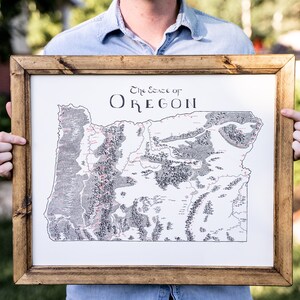 Oregon Map - Etsy