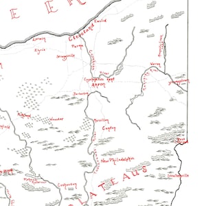 Ohio Map Hand Drawn Fantasy Map for Home Decor - Etsy