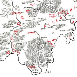 Ohio Map Hand Drawn Fantasy Map for Home Decor - Etsy