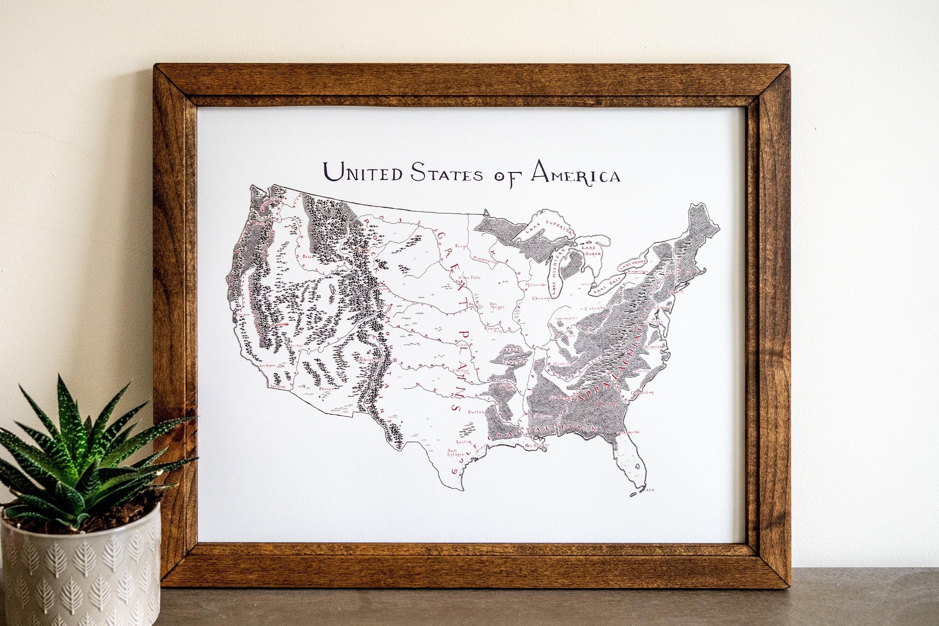 USA Map - Etsy