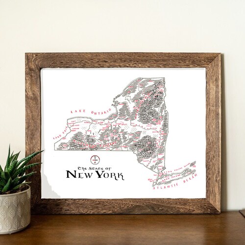 NYC Hand-drawn Vintage/fantasy Map | Etsy