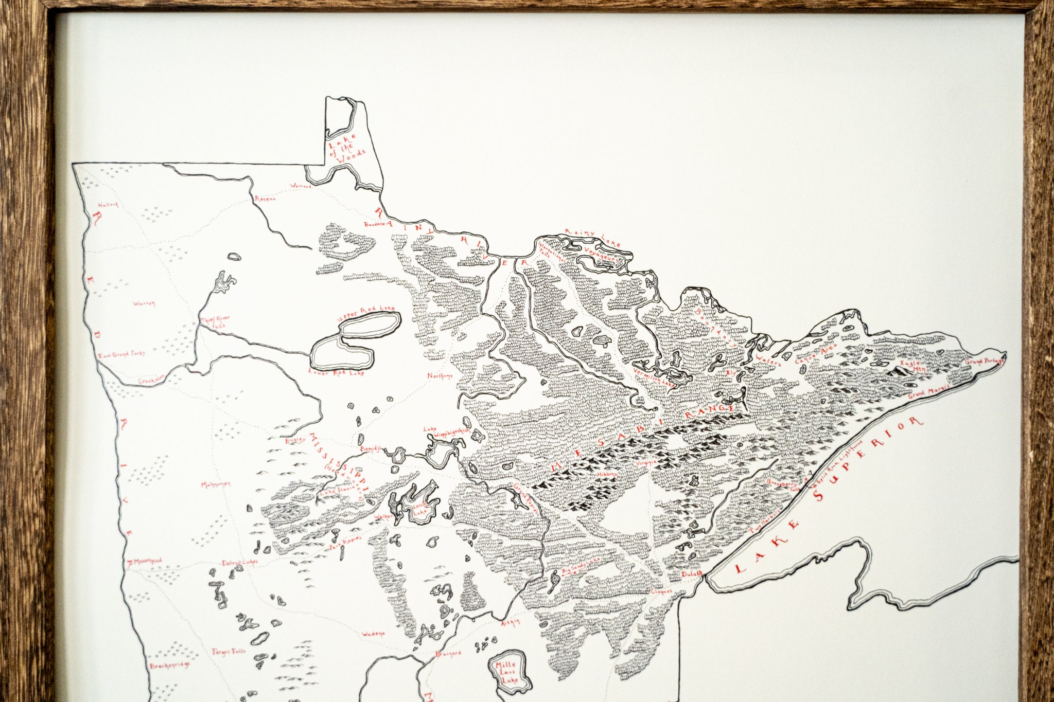 Minnesota Map Hand Drawn Fantasy Map for Home Decor - Etsy