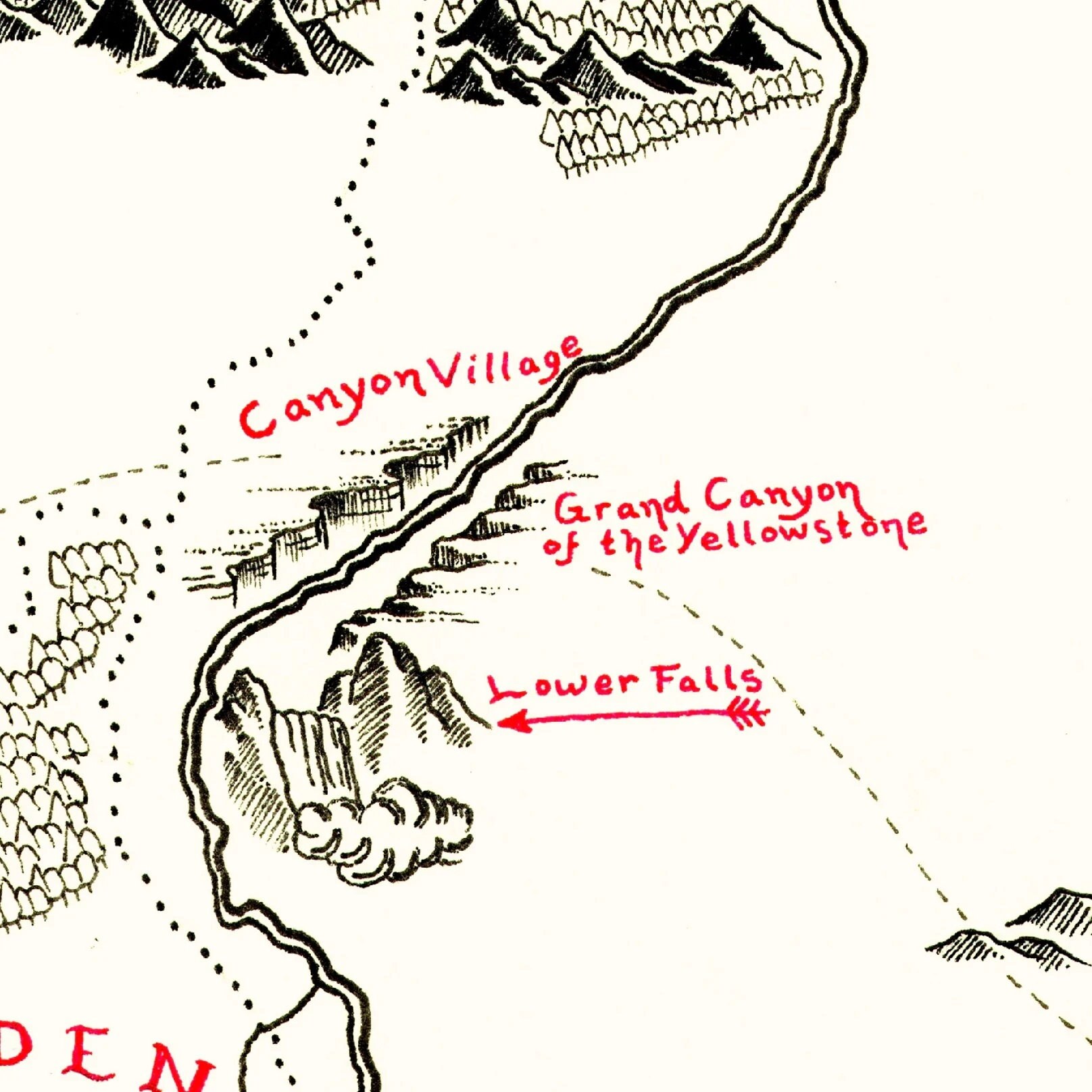 Yellowstone Map Hand Drawn Fantasy Map for Home Decor - Etsy