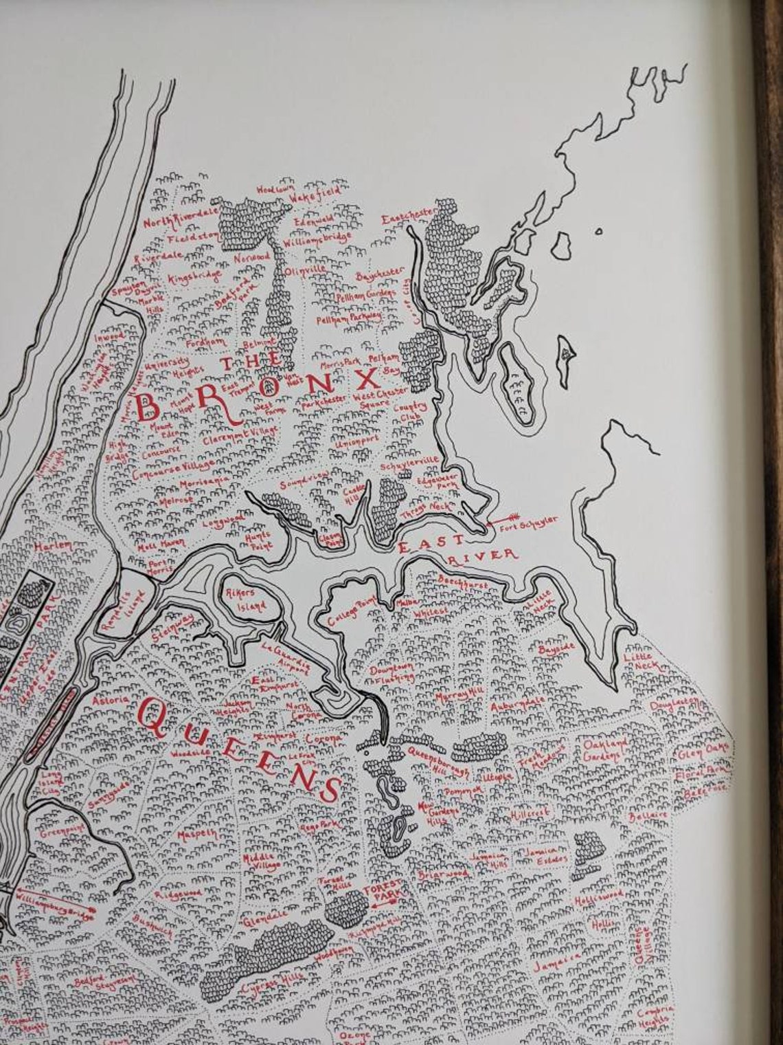 NYC Hand-drawn Vintage/fantasy Map | Etsy